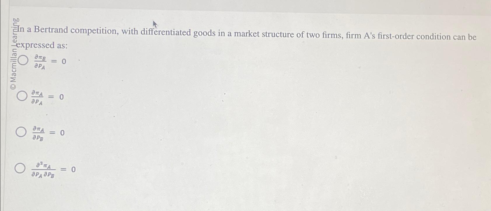 Solved În a Bertrand competition, with differentiated goods | Chegg.com