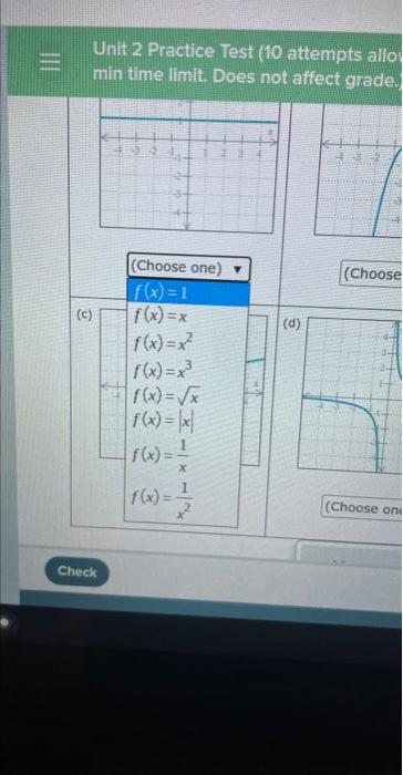 Solved r each graph, choose the function that best describes | Chegg.com
