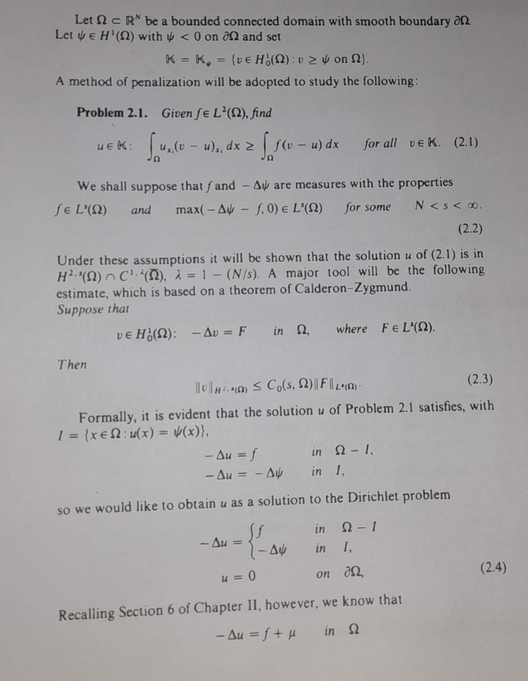 Solved Let Ω⊂RN be a bounded connected domain with smooth | Chegg.com