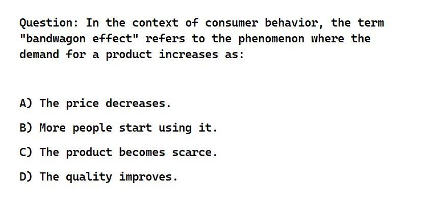 Solved Question: In the context of consumer behavior, the | Chegg.com