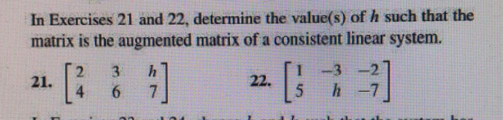Solved In Exercises 21 And 22 Determine The Value S Of H