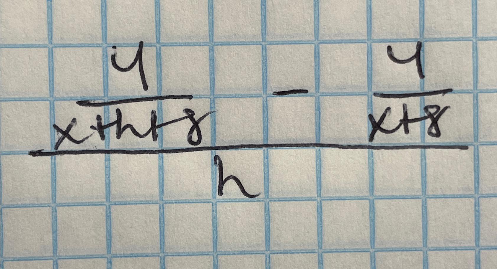 Solved 4x+h+8-4x+8h | Chegg.com