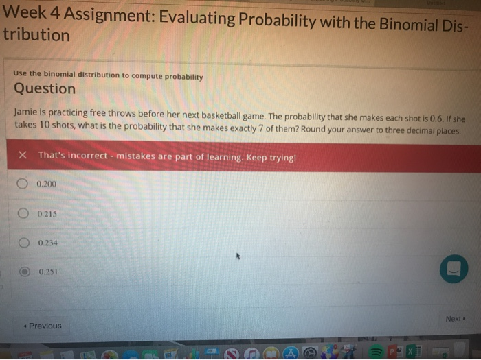 Solved Week 4 Assignment: Evaluating Probability with the | Chegg.com