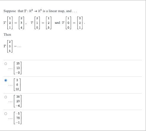 Solved Suppose that T;R3→R3 is a linear map, and … | Chegg.com