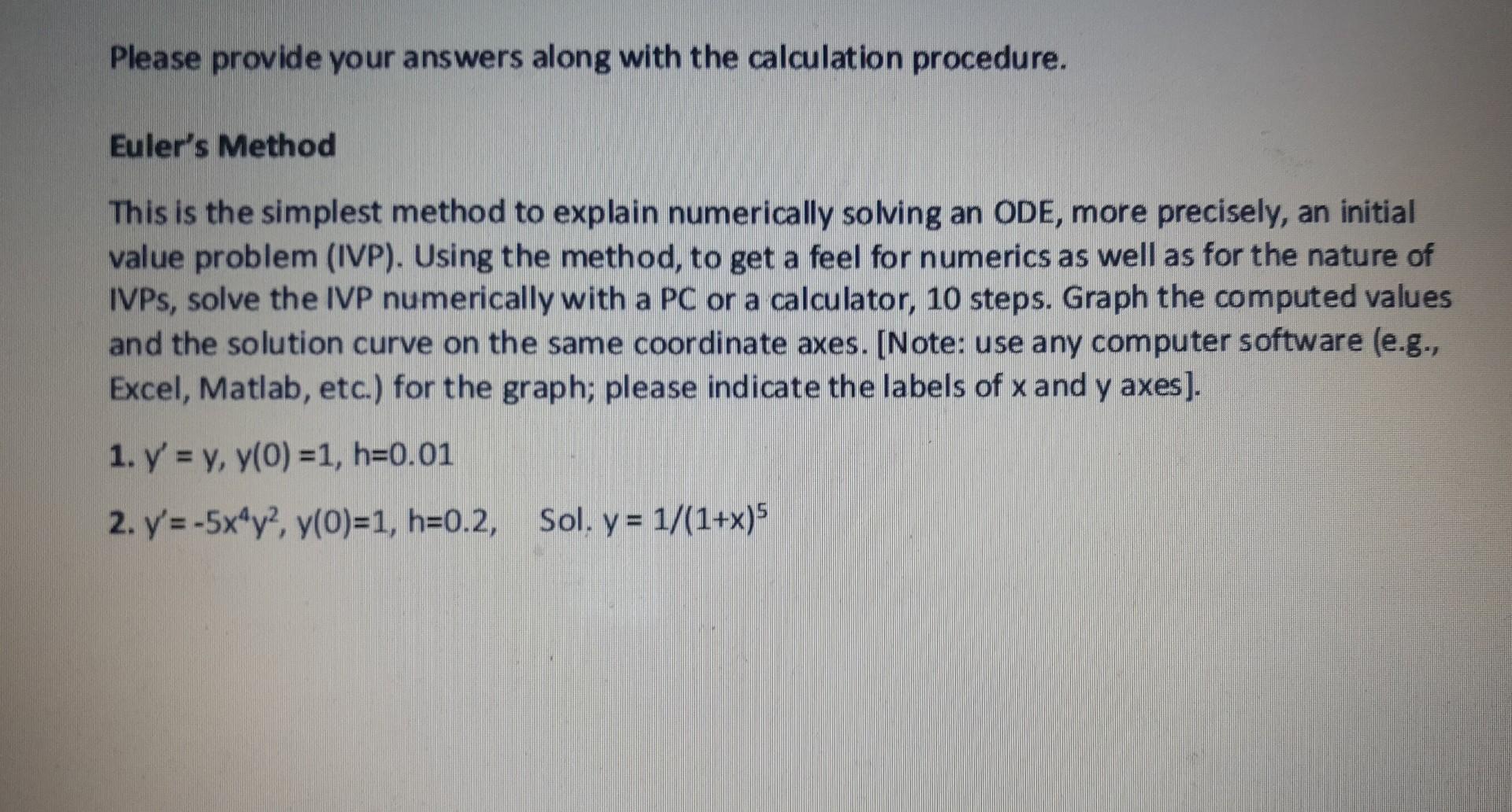 Solved Please provide your answers along with the | Chegg.com