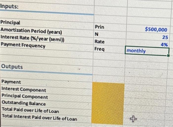 Solved calculate in excel and show the formula used the | Chegg.com