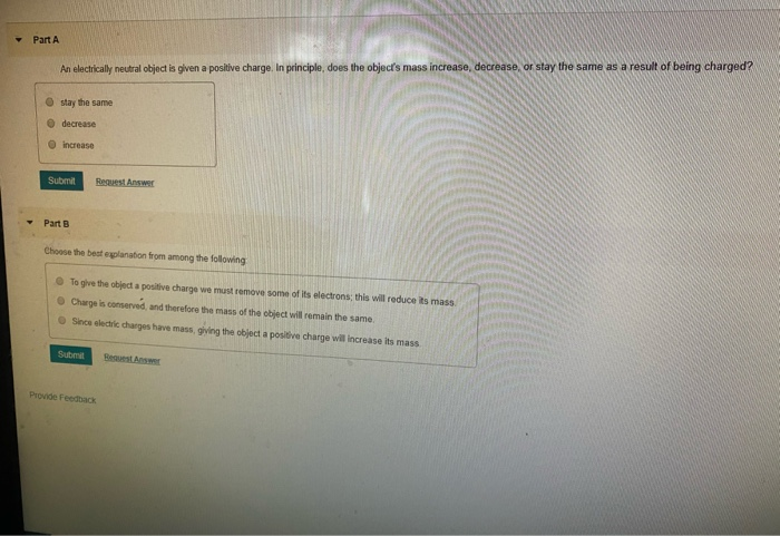 Solved Part A An electrically neutral object is given a | Chegg.com