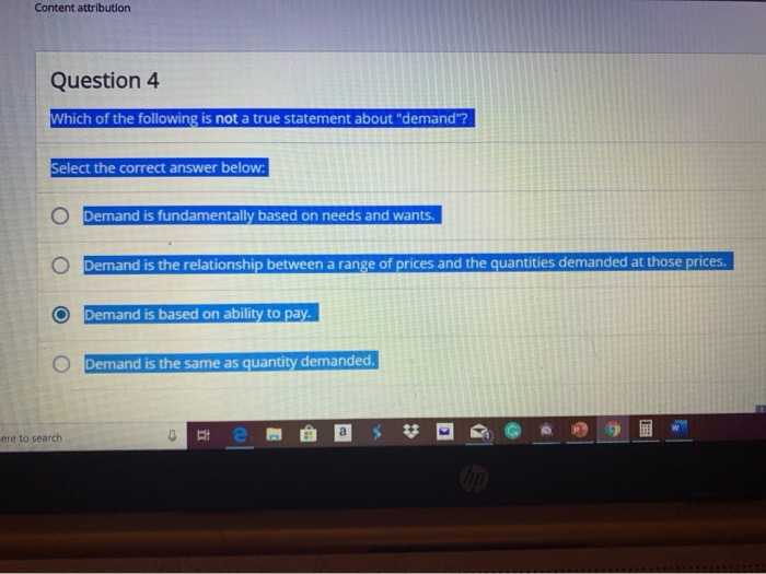 Solved Content attribution Question 4 Which of the following | Chegg.com