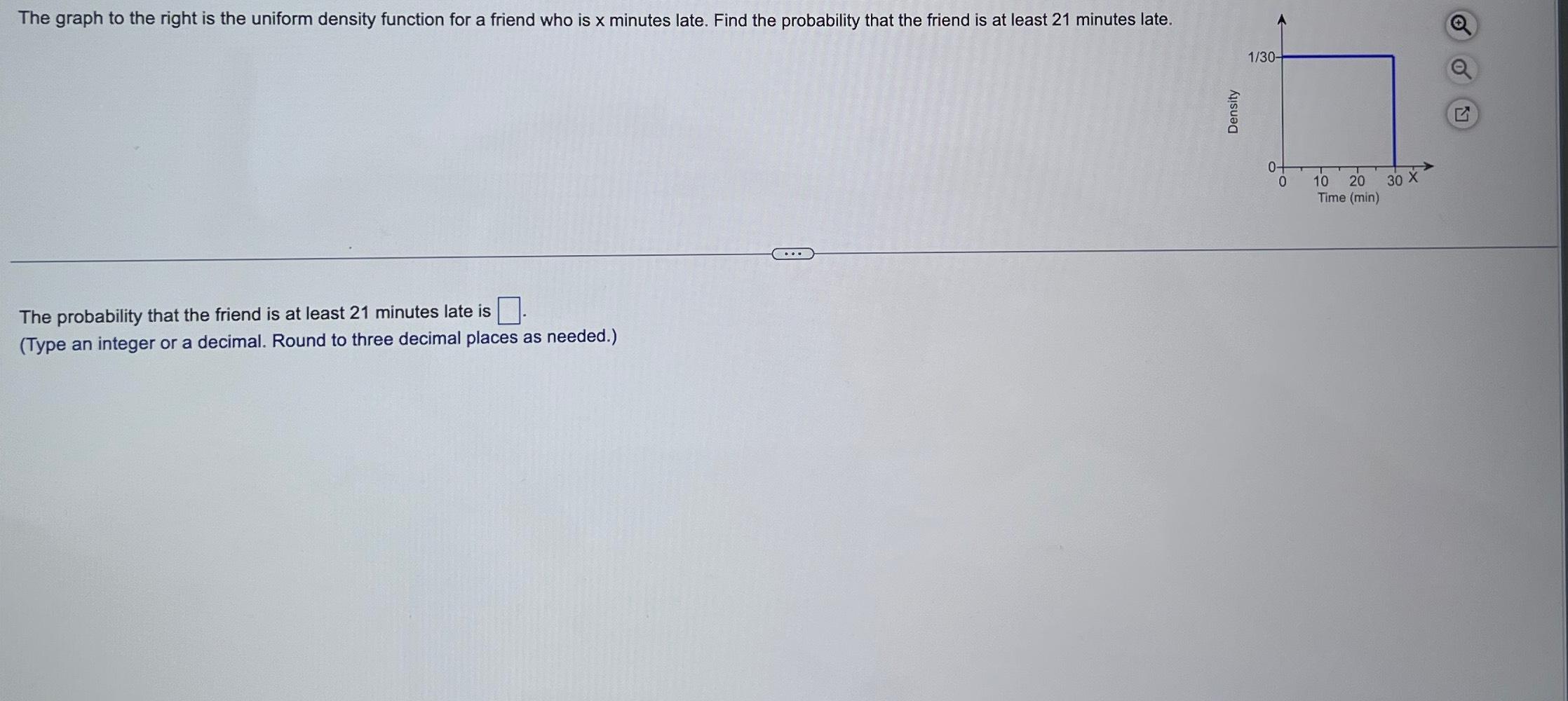 Solved The graph to the right is the uniform density | Chegg.com