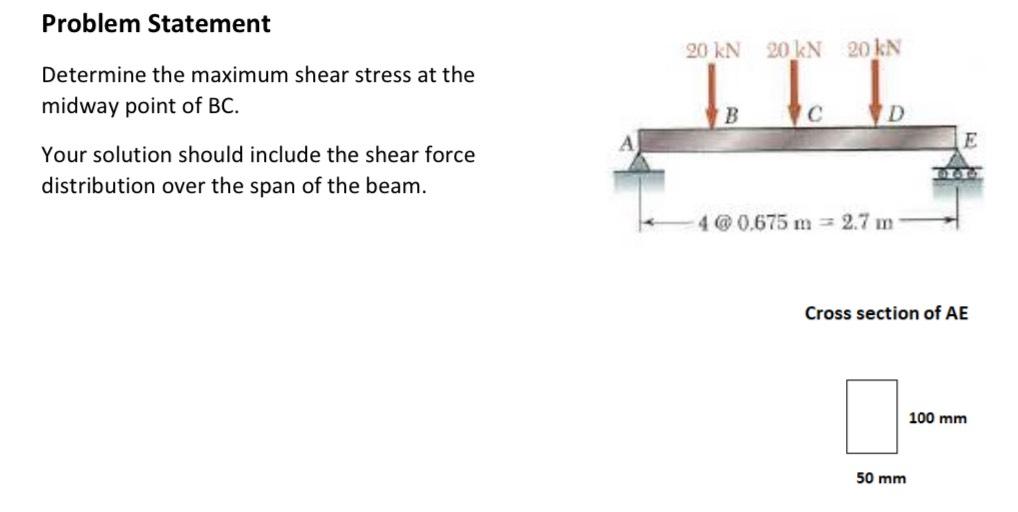 Solved Problem StatementDetermine the maximum shear stress | Chegg.com