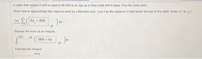 Solved A cable that weighs 6lb/ft is used to lift 900lb of | Chegg.com