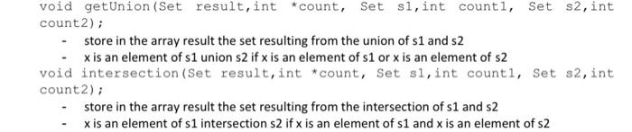 Solved A set of integers may be implemented using an array | Chegg.com