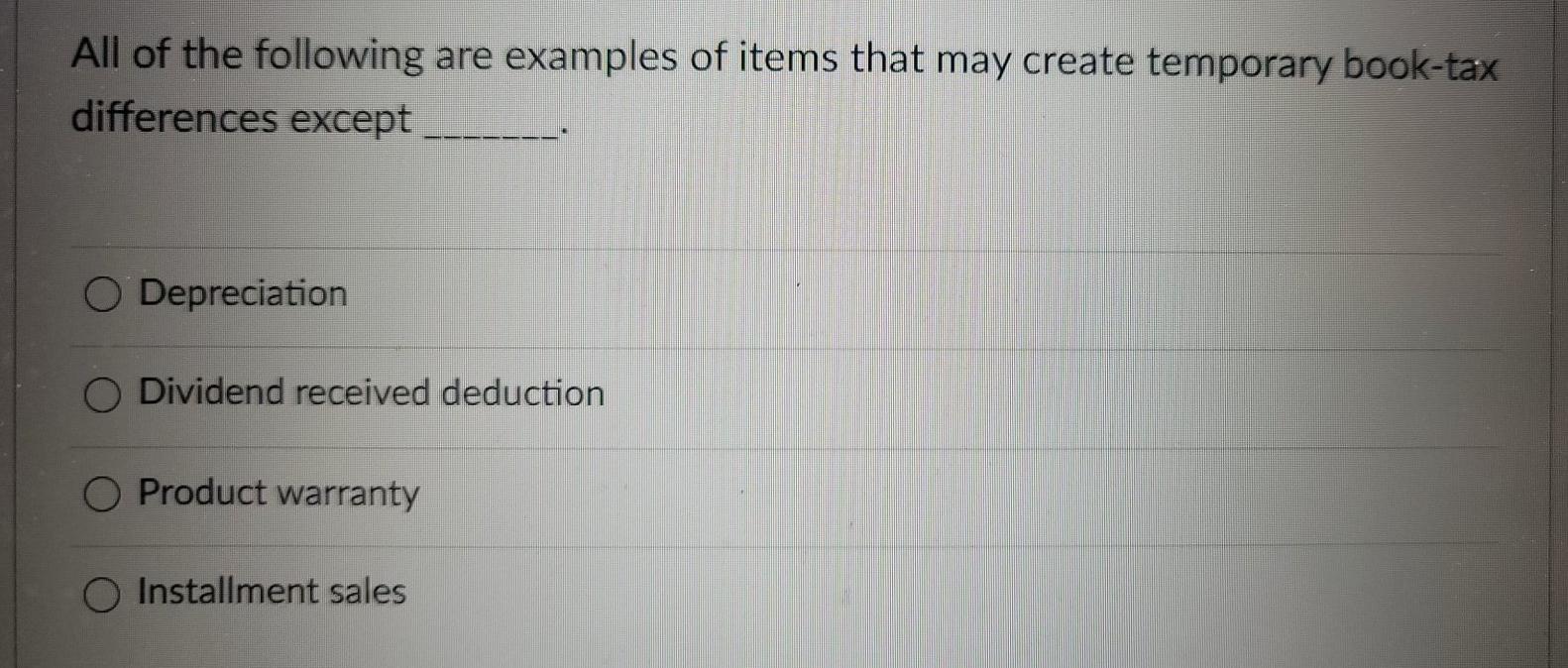 Solved All of the following are examples of items that may | Chegg.com