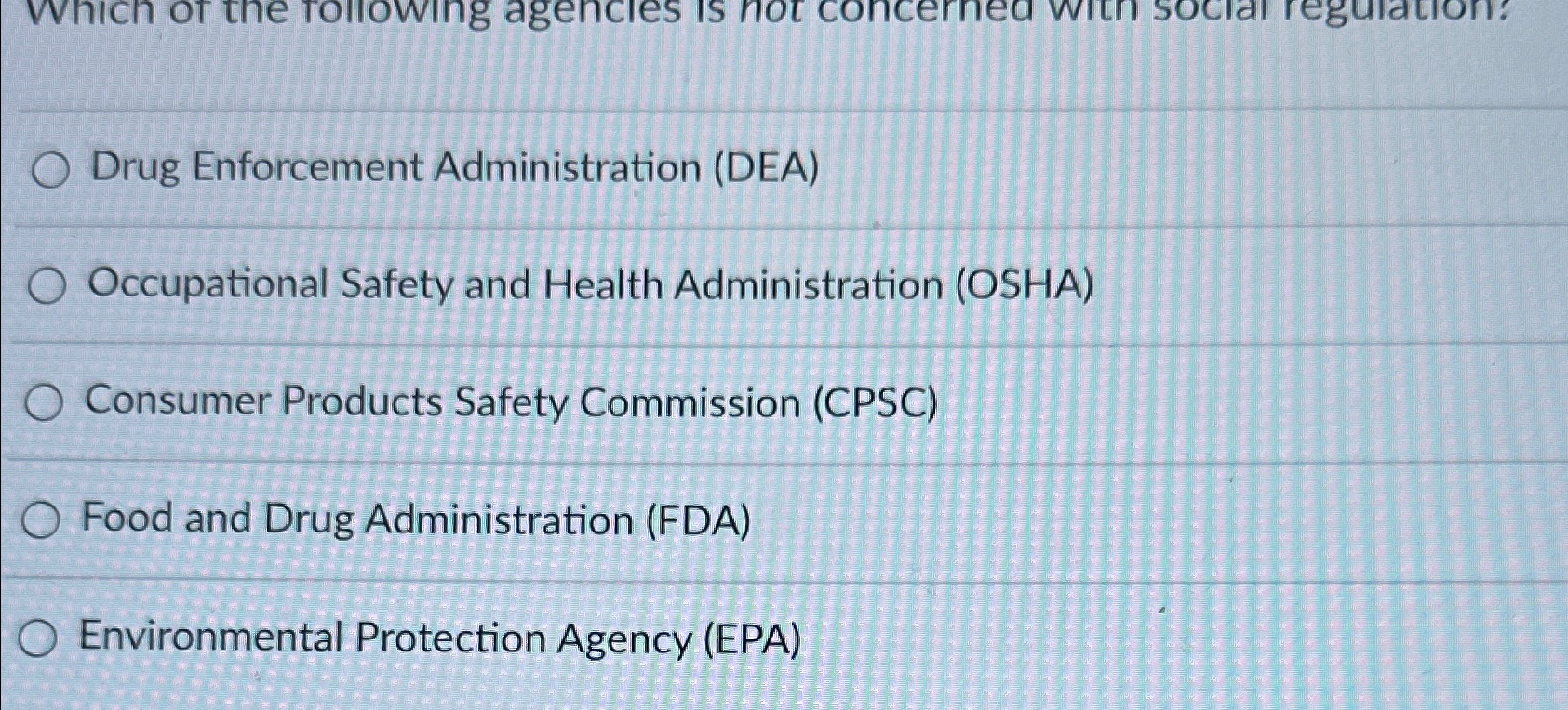 Solved Drug Enforcement Administration (DEA)Occupational | Chegg.com