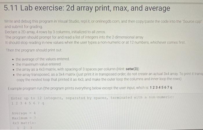 Solved Must be in C++ Must use #include Must use | Chegg.com