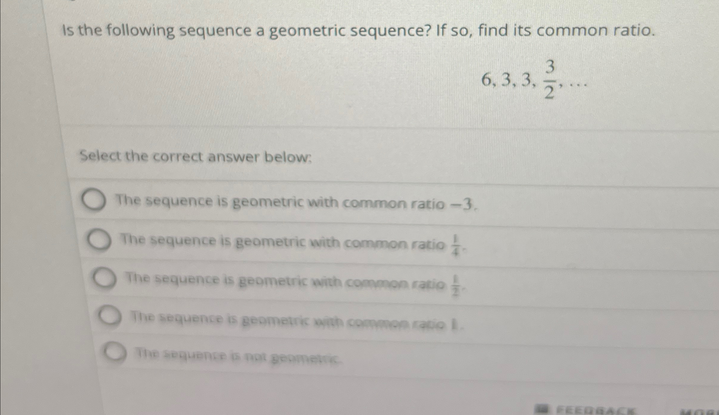 Solved Is the following sequence a geometric sequence? If | Chegg.com
