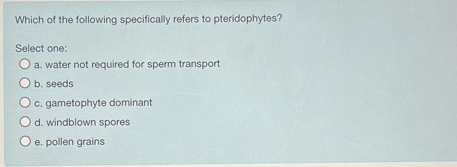 Solved Which of the following specifically refers to | Chegg.com