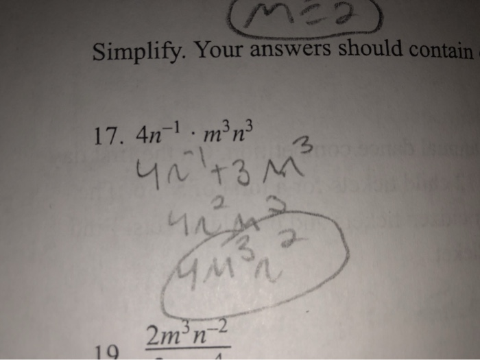 Solved mea Simplify. Your answers should contain 17. | Chegg.com