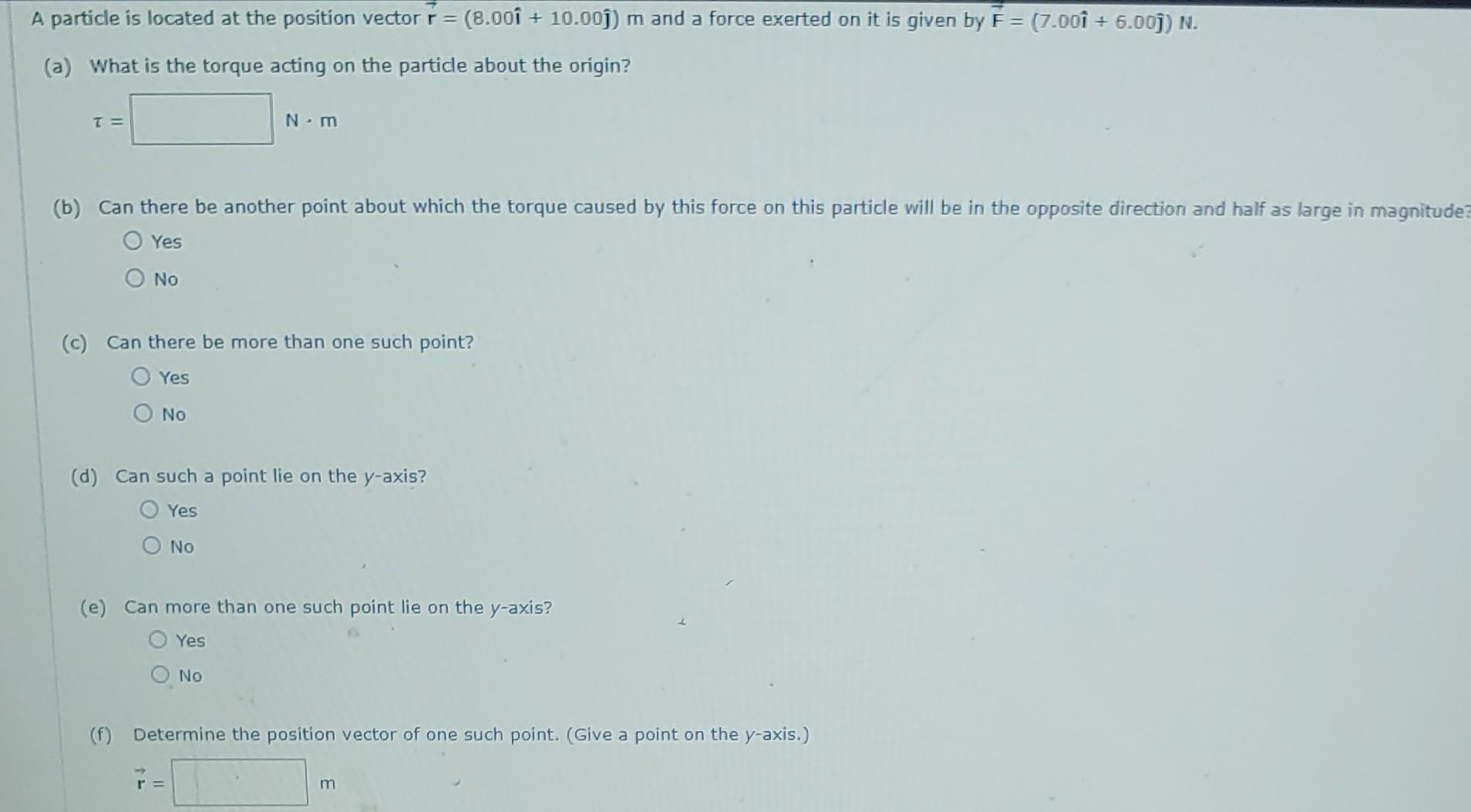 Solved A particle is located at the position vector | Chegg.com