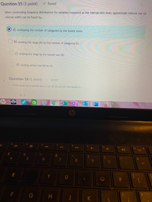 Solved Question 15 (1 point) Saved When constructing | Chegg.com