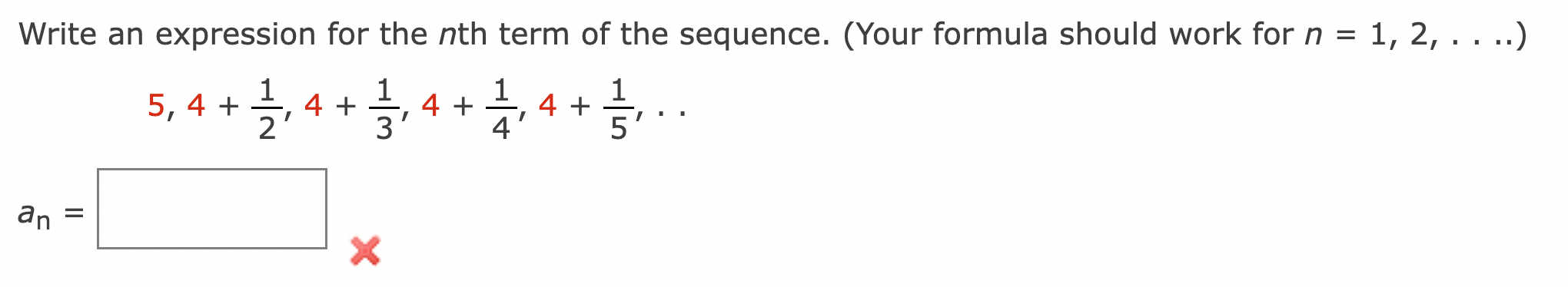 Solved Write an expression for the nth term of the sequence. | Chegg.com