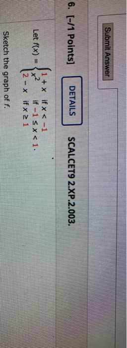 Solved 6. (-/1 Points] DETAILS SCALCET9 2.XP.2.003. (1 + + X | Chegg.com