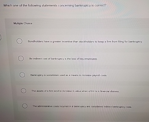 Solved Which one of the following statements concerning | Chegg.com