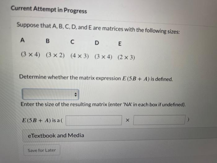 Solved Current Attempt in Progress Suppose that A, B, C, D, | Chegg.com