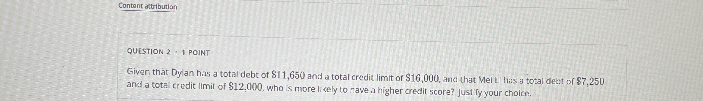 Solved Content attributionQUESTION 2 - 1 ﻿POINTGiven that | Chegg.com