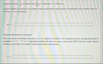 Solved Expand the fusction 13 σx ﻿in a power series | Chegg.com