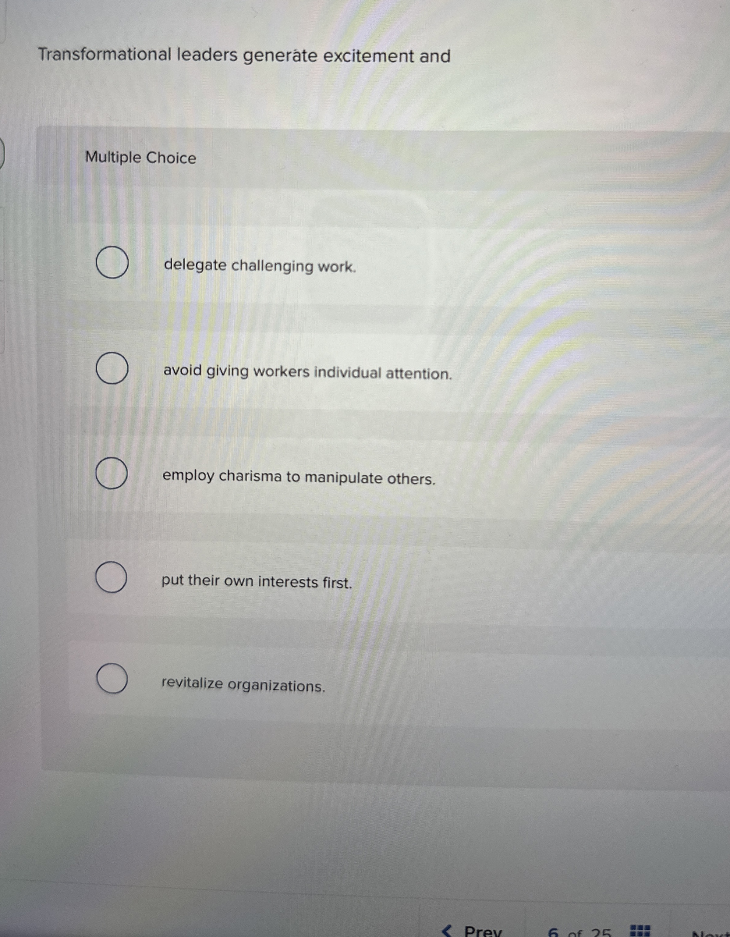 Solved Transformational leaders generate excitement | Chegg.com