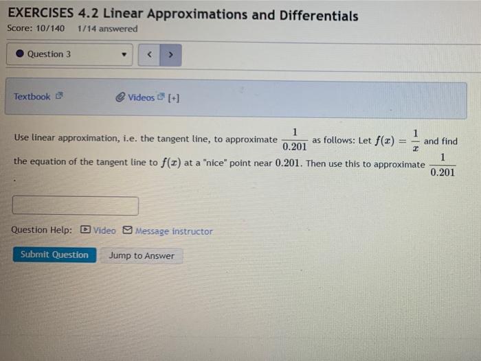 Solved EXERCISES 4.2 Linear Approximations and Differentials | Chegg.com