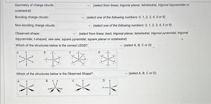 Solved Number of charge clouds: (select one of the following | Chegg.com