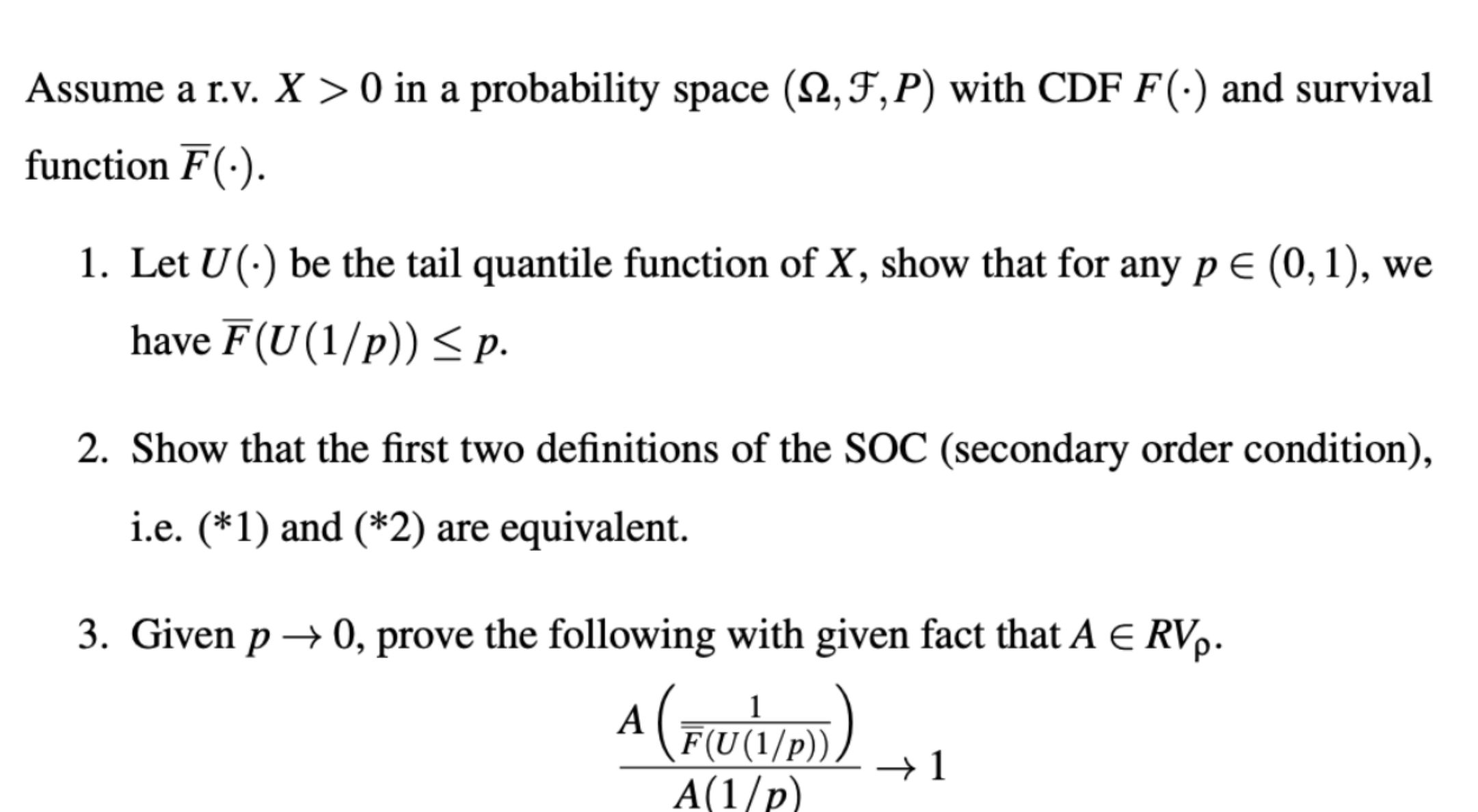 Solved Assume a r.v. x>0 ﻿in a probability space (Ω,F,P) | Chegg.com
