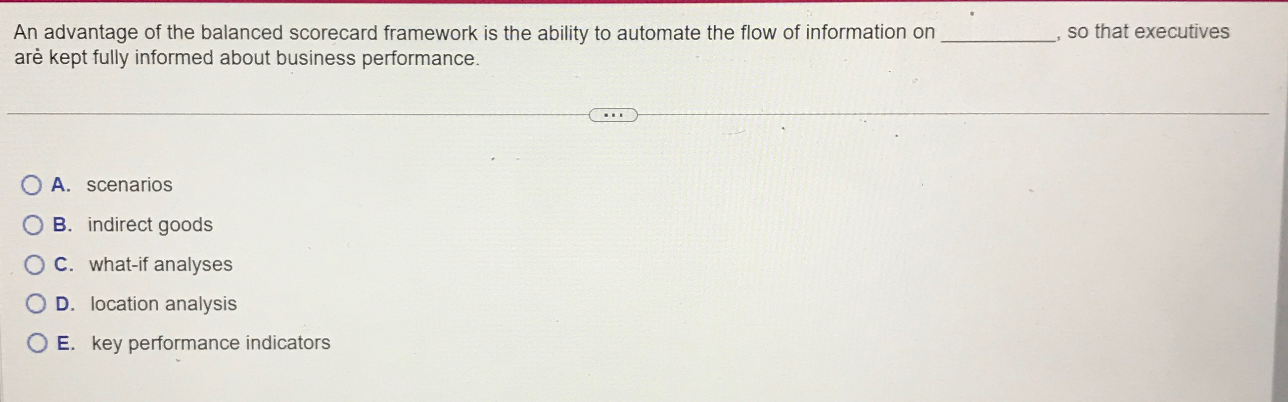 Solved An advantage of the balanced scorecard framework is | Chegg.com
