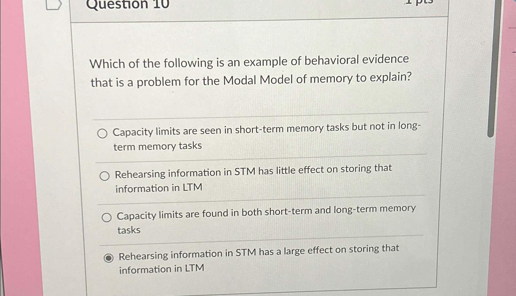 Solved Which of the following is an example of behavioral | Chegg.com