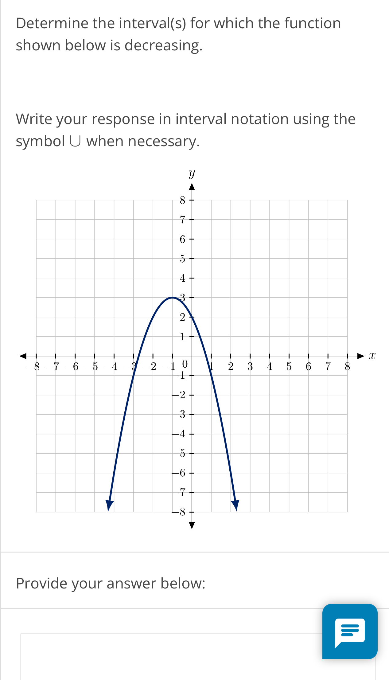Solved Determine the interval(s) ﻿for which the function | Chegg.com