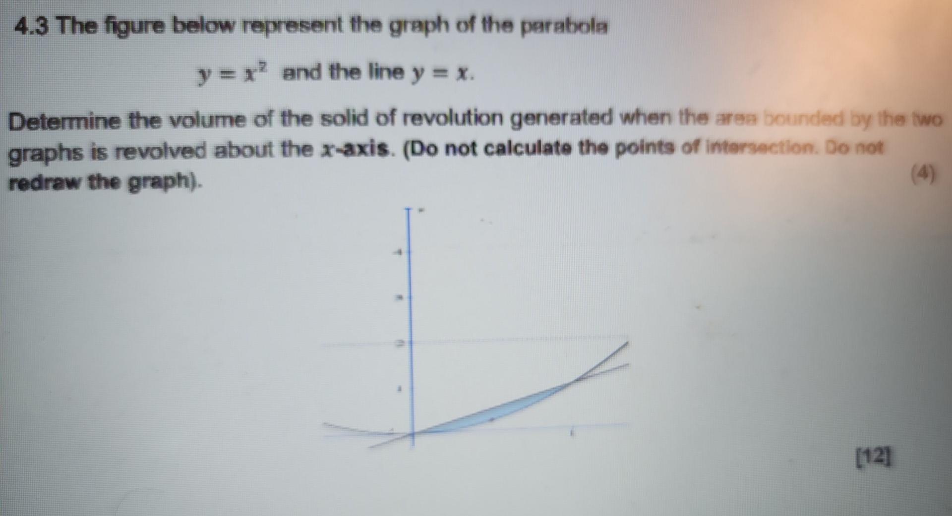 Solved 4.3 The figure below represent the graph of the | Chegg.com