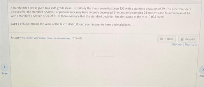 Solved A standardized test is given to a sixth grade class. | Chegg.com