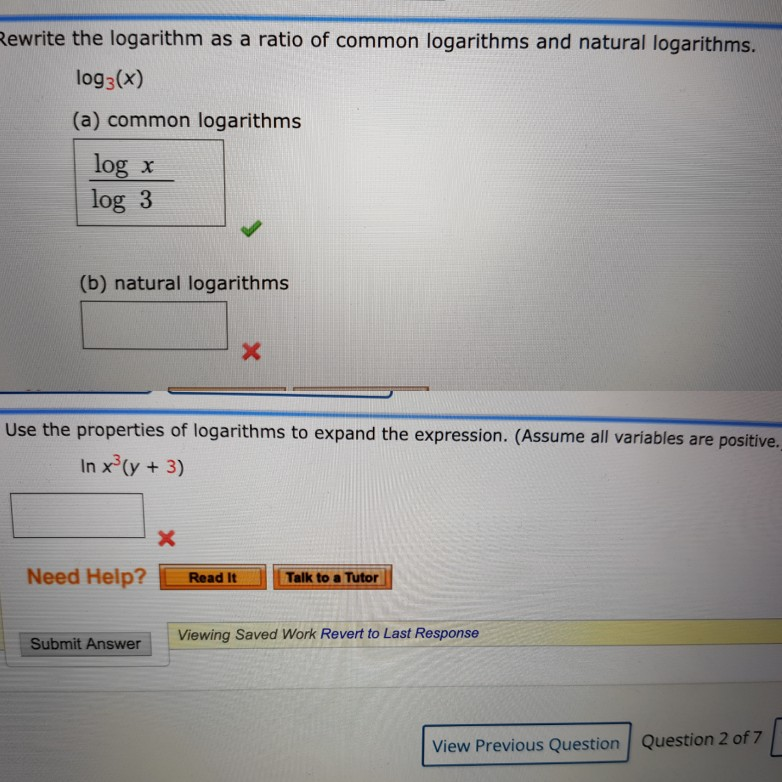 Solved ewrite the logarithm as a ratio of common logarithms | Chegg.com