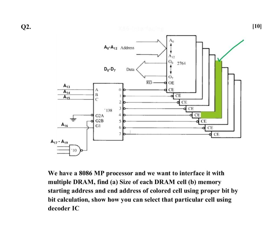 Solved We have a 8086 MP processor and we want to interface | Chegg.com