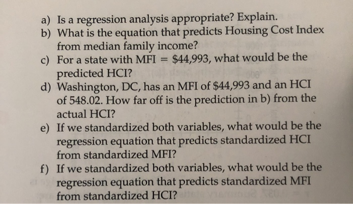 Solved 133. Income and housing revisited. In Chapter 7, | Chegg.com