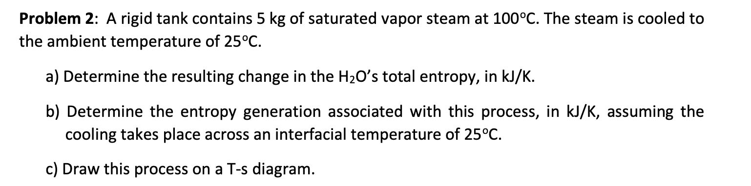 Solved Problem 2: A rigid tank contains 5kg ﻿of saturated | Chegg.com