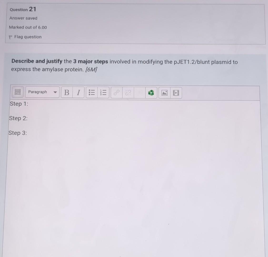 Solved The pJET1.2/blunt plasmid is commonly used for gene | Chegg.com
