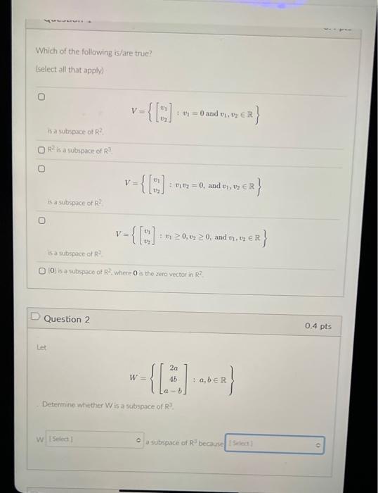 Solved Which of the following is/are true? (select all that | Chegg.com
