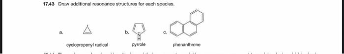 Solved 17.43 Draw additional resonance structures for each | Chegg.com