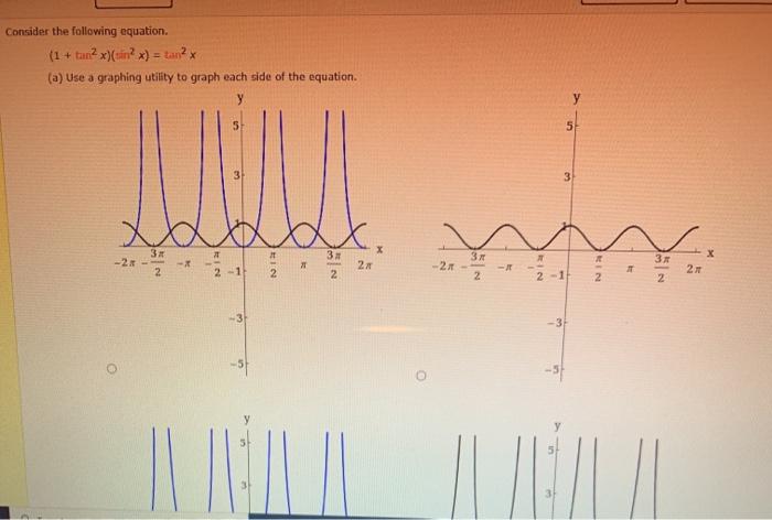 Solved Consider the following equation. (1 + tan2 x)(sin? x) | Chegg.com