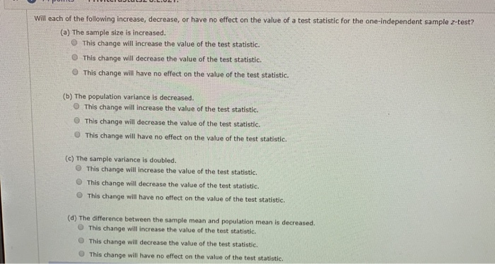 Solved Will each of the following increase, decrease, or | Chegg.com