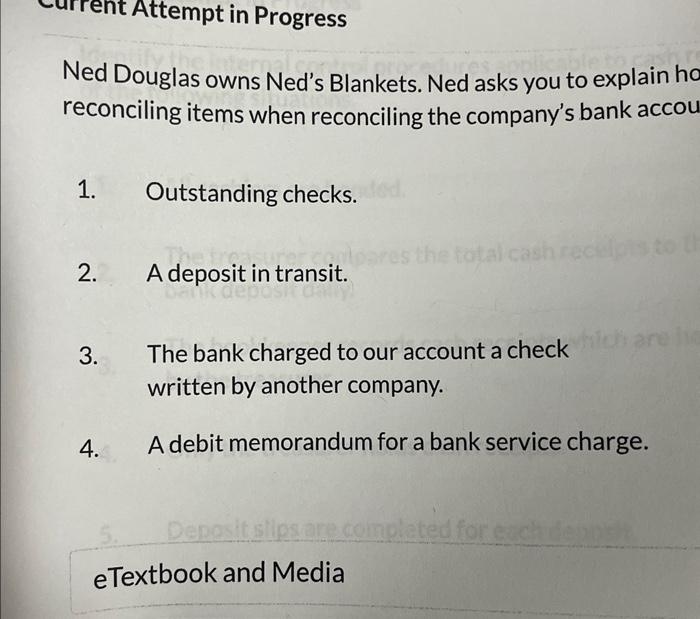 Solved Ned Douglas owns Ned's Blankets. Ned asks you to | Chegg.com