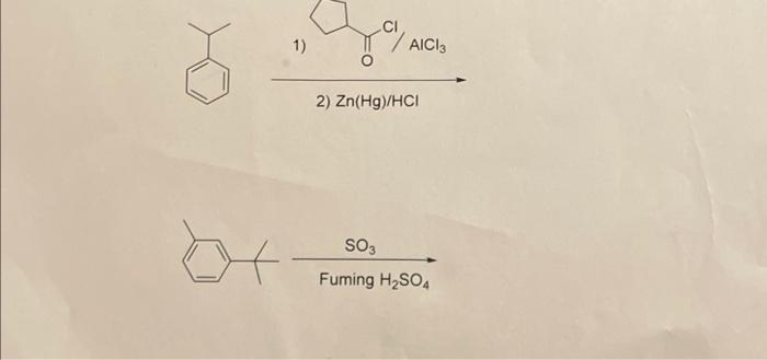 Solved 1) 2) Zn(Hg)/HCl | Chegg.com